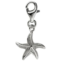 Jobo Damen Charm-Einh&auml;nger "Charm Seestern"silber 925, Silber 925 (Sterlingsilber), Charms, 925 Silber rhodiniert