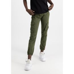 Damen Cargohose "Cargo Field Pant Women", grün, Gr. S, Alpha Industries, Obermaterial: 98% Baumwolle, 2% Elastan, Hosen