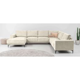 Wohnlandschaft OTTO HOME, B:342cm H:85cm T:260cm, beige, 100% Polyester, Sofas, "OLAND U-Form, XXL, B: 342 cm, Skandi-Design", Skandi-Design in