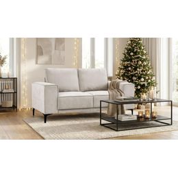 2-Sitzer OTTO HOME, B:164cm H:85cm T:83cm, braun, 100% Polyester, Sofas, "Kompaktsofa Oland, Struktur, Flachgewebe, Luxus-Microfaser, Boucle", 164