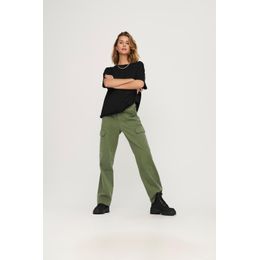 Only Damen Cargohose "ONLMALFY CARGO PANT PNT NOOS", grün, Gr. XS, unifarben, Web, Obermaterial: 100% Baumwolle, Hosen
