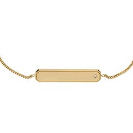 Fossil Damen Armband "Schmuck Geschenk Edelstahl Armschmuck SADIE", 19cm, Edelstahl, gold, Edelstahl, Armb&auml;nder, mit Glasstein