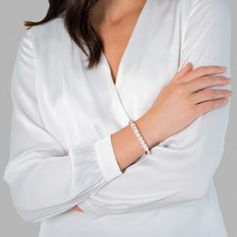 Valero Pearls Damen Perlenarmband "VP980", Silber 925 (Sterlingsilber), transparent, Silber 925 (Sterlingsilber), Armb&auml;nder, mit S&uuml;&szlig;wasser-Zuchtperle