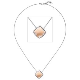 Jobo Damen Collier "Kette mit Anhänger", Roségold 375 Weißgold 375, L: 45roségold 375, Roségold 375, Weißgold 375, Halsketten, 375 Gold Bicolor mit