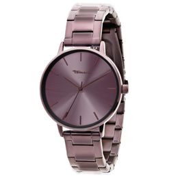 Tamaris Damen Quarzuhrlila, Armbanduhren, Armbanduhr, Damenuhr, Edelstahlarmband, analog