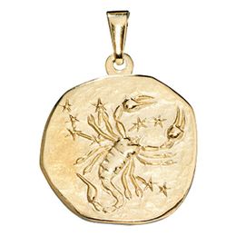 Sternzeichenanh&auml;nger Jobo "Anh&auml;nger Sternzeichen", gelbgold 333, Schmuckanh&auml;nger, Damen, Skorpion, Gelbgold 333, 333 Gold rund