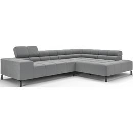Ecksofa Home Affaire, B:321cm T:216cm, schwarz, 100% Polyester, Wohnzimmer, Sofas, "Ancona New, wahlweise motorische Sitztiefenverstellung, auch in