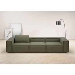 3,5-Sitzer Home Affaire, B:336cm H:68cm T:98cm, gr&uuml;n, 96% Polyester, 4% Nylon, Sofas, "Watertown, modernes Big-Sofa XXL, 336 cm Breite, auch in