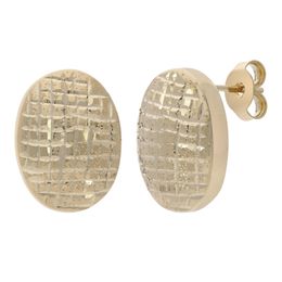Firetti Paar Ohrstecker "Schmuck Geschenk Gold 375 Ohrschmuck Ohrringe Oval", Gelbgold 375gelbgoldfarben, Gelbgold 375, Ohrringe