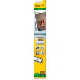 Schellenberg Insektenschutz-Fensterrahmen "Fliegengitter Fenster Premium", B/H: 100cm x 120cm, 1er Pack, weiß, Insektenschutzgitter, mit Rahmen aus
