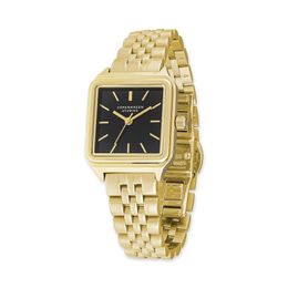 Damen Quarzuhr "Vintage Square Watch"goldfarben, schwarz, Copenhagen Studios, Armbanduhren, Armbanduhr, Damenuhr, Edelstahlarmband, analog