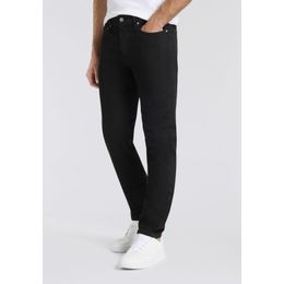 Herren Slim-fit-Jeans "SLIM TAPER", schwarz, Gr. 32, Calvin Klein Jeans, unifarben, Denim/Jeans, Obermaterial: 99% Baumwolle, 1% Elasthan, Jeans, mit