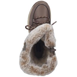 Mustang Shoes M&auml;dchen Snowboots "Mustang Shoes Stiefel Lederimitat/Textil", Gr. 32, beige, Lederimitat, Textil, Schuhe