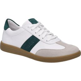 Josef Seibel Damen Sneaker "Joleen 01, weiss-smaragd", Gr. 42, wei&szlig;, Obermaterial: 100% Rindsleder Leather cow., Schuhe