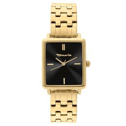 Tamaris Damen Quarzuhrgoldfarben, Armbanduhren, Armbanduhr, Damenuhr, Edelstahlarmband, analog