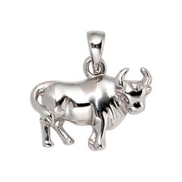 Sternzeichenanh&auml;nger Jobo "Anh&auml;nger Sternzeichen", silber 925, Schmuckanh&auml;nger, Damen, Stier, Silber 925 (Sterlingsilber), 925 Silber rhodiniert