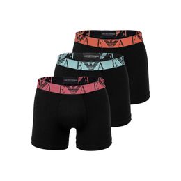 Emporio Armani Herren Boxershorts "Boxershort BOLD MONOGRAM 3er Pack", Gr. L, schwarz, Obermaterial: 95% Baumwolle CO. 5% Elasthan EL., Unterhosen