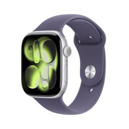 Apple Watch Series 11 Aluminium GPS 46mm Silber (Sportarmband Nebelviolett) S/M