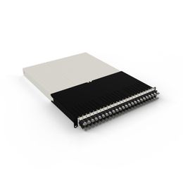 Patchbox Patchbox.one Kabeleinzugssystem 30RU/STP (1,8 m) mit 24 Kassetten, Patchkabel Cat. 6a, U/FTP, PoE, Kabel schwarz