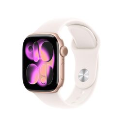 Apple Watch Series 11 Aluminium GPS 42mm Ros&eacute;gold (Sportarmband Blassrosa) S/M