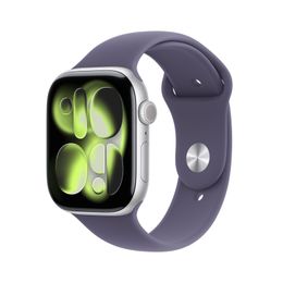 Apple Watch Series 11 Aluminium (GPS + Cellular) 46mm Silber (Sportarmband Nebelviolett) M/L