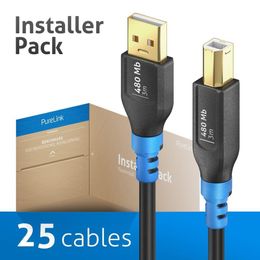 PureLink FlexInstall USB-A auf USB-B Kabel USB 2.0 480Mbps 3.00m - Installer Pack 25 Stk.