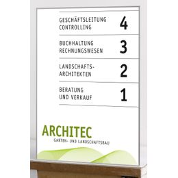 SignSystems&reg; T&uuml;rschild 30,2 x 42,5 cm silber
