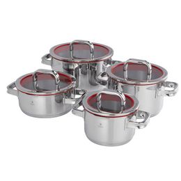 WMF Function 4 Topf-Set Bratentopf (2,5l), Fleischt&ouml;pfe (1,9l), (3,9l), (5,7l) silber