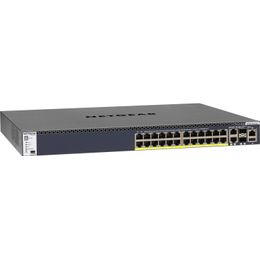 Netgear M4300-28G-PoE+ (GSM4328PB) 24-Port Gigabit PoE+ Stapelbarer Managed Switch mit 4 10G Ports (1000W PSU)