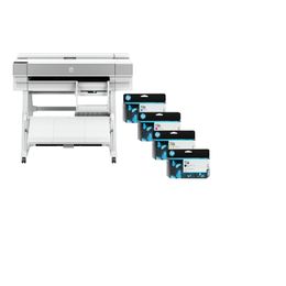 HP DesignJet T950 Tintenstrahl-Gro&szlig;formatdrucker Plotter inklusive zus&auml;tzlichem HP Tintenset 738