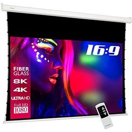 eSmart Professional TATENSO Tageslicht Tension Leinwand grau 213,3 cm 84 Zoll