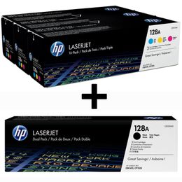 HP Original 128A Toner 5er Set - schwarz (2), cyan, magenta, gelb