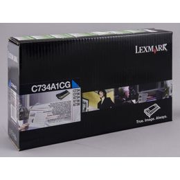 Lexmark Original Toner cyan 6.000 Seiten (C734A1CG) f&uuml;r C734dn/n/dw/dtn, C736dn/dtn/n, X734de, X736de, X738/de/dte