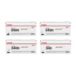 Canon Original Toner 040H 4er-Set schwarz, cyan, magenta, gelb (OP0461C001)