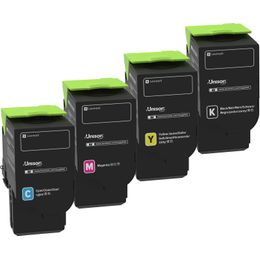 Lexmark Original Toner - 4er Multipack f&uuml;r CX622ade, CX625ade, CS521dn, CX625adhe, CS622de