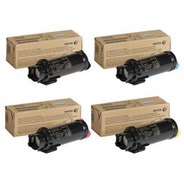 Xerox Original Toner Rainbow-Kit 4 Toner BK 2.500 Seiten CMY 1.000 Seiten f&uuml;r WorkCentre 6515 und 6510