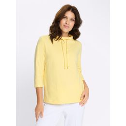 Sweatshirt Classic Basics, Damen, Gr. 38, zitrone, 50% Baumwolle, 50% Polyester, unifarben, Rundhals, Sweatshirts Sweatshirt