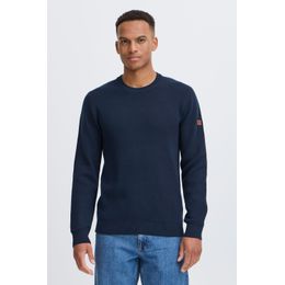 Blend Damen Strickpullover "BHMFINTANO", blau, Basic, Gr. XXL, unifarben, Feinstrick, 70% Baumwolle (Recycled), 30% Polyester (Recycled), Pullover,