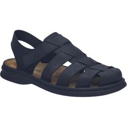 Josef Seibel Herren Sandale "Max 74, schwarz", Gr. 43, schwarz, Obermaterial: 100% Rindsleder Leather cow., Schuhe