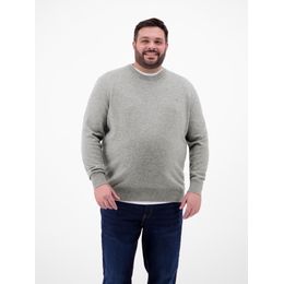Lerros Damen Strickpullover "Lerros Strickpullover in Gro&szlig;en Gr&ouml;&szlig;en in Woll-Kaschmir-Mix"platinum grau melange, Gr. 5XL, 88% Wolle, 12% Kaschmir,