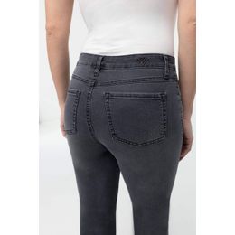 WONDERJEANS Damen 5-Pocket-Jeans "Relaxed Straight"schwarz stone, Gr. 46, Denim/Jeans, Obermaterial: 87% Baumwolle, 10% Polyester, 3% Elasthan,
