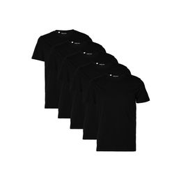 Selected Herren Rundhalsshirt "SLHCORMAC SS O-NECK TEE 5 PACK NOOS", schwarz, Gr. M, unifarben, Jersey, Obermaterial: 100% Baumwolle, Shirts