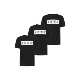 Mustang Herren T-Shirt "T-Shirt Style Austin 3P 3er Pack", schwarz, Gr. S, Obermaterial: 100% Baumwolle CO(Bio)., Shirts