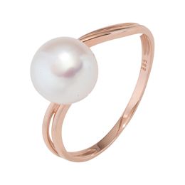 Jobo Damen Perlenring "Ring Ros&eacute;goldring", 56, Perlen Ros&eacute;gold 585ros&eacute;gold 585, Perlen, Ros&eacute;gold 585, Fingerringe, 585 Ros&eacute;gold mit einer Perle 8,5 mm