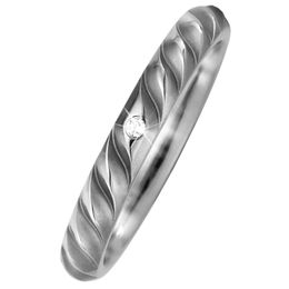 Jobo Damen Partnerring "Ring Titanring", 62, SI = kleine Einschl&uuml;sse, Diamanten Titantitanfarben, Diamanten, Titan, Fingerringe, Titan mit Diamant