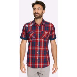 Catamaran Herren Kurzarmhemddunkelblau, rot, kariert, Gr. 43, gemustert, kariert, 100% Baumwolle, Hemden