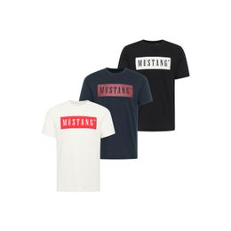 Mustang Herren T-Shirt "T-Shirt Style Austin 3P 3er Pack", bunt, Gr. S, Obermaterial: 100% Baumwolle CO(Bio)., Shirts