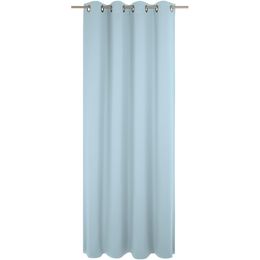 Vorhang WIRTH, B:130cm H:255cm, blau, Jacquard, Baumwolle, Polyester, Wohnzimmer, Gardinen, "Newbury"