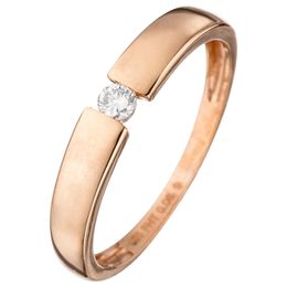 Jobo Damen Solit&auml;rring "Spannring Ros&eacute;goldring", 54, SI = kleine Einschl&uuml;sse, Diamanten Ros&eacute;gold 585, rosa, Diamanten, Ros&eacute;gold 585, Fingerringe, 585