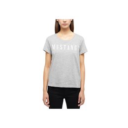 Mustang Damen T-Shirt "T-Shirt Style Alma 3P 3er Pack", grau, Gr. XL, Obermaterial: 100% Baumwolle CO., Shirts